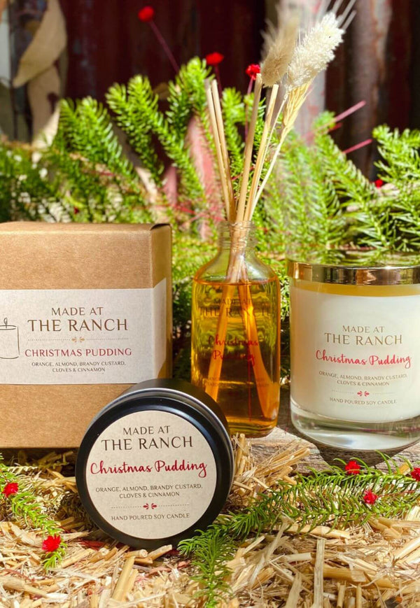 Made At The Ranch Christmas Pudding Candle- W. Titley & Co