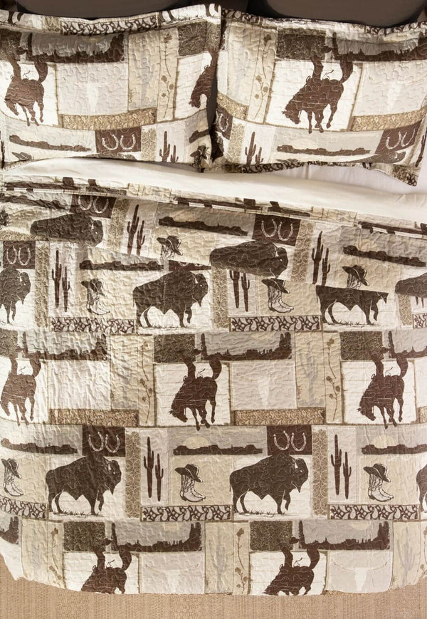 Wrangler Vintage Cowboy Quilt Set- W. Titley & Co