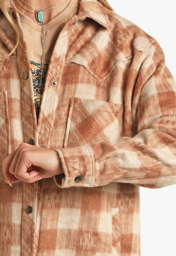 Rock and Roll Womens Plaid Shacket- W. Titley & Co