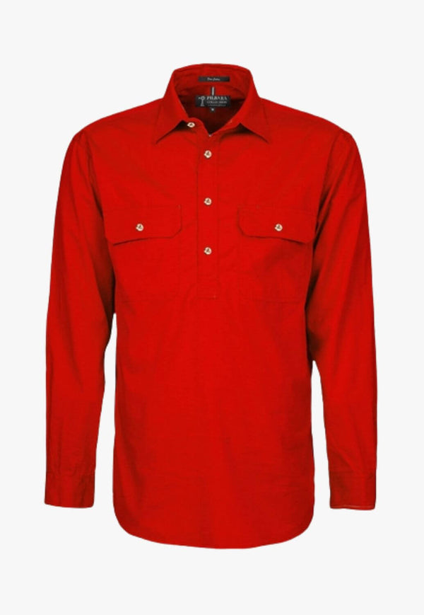 Pilbara Mens Closed Front Heavy Weight Work Shirt RM800CF- W. Titley & Co