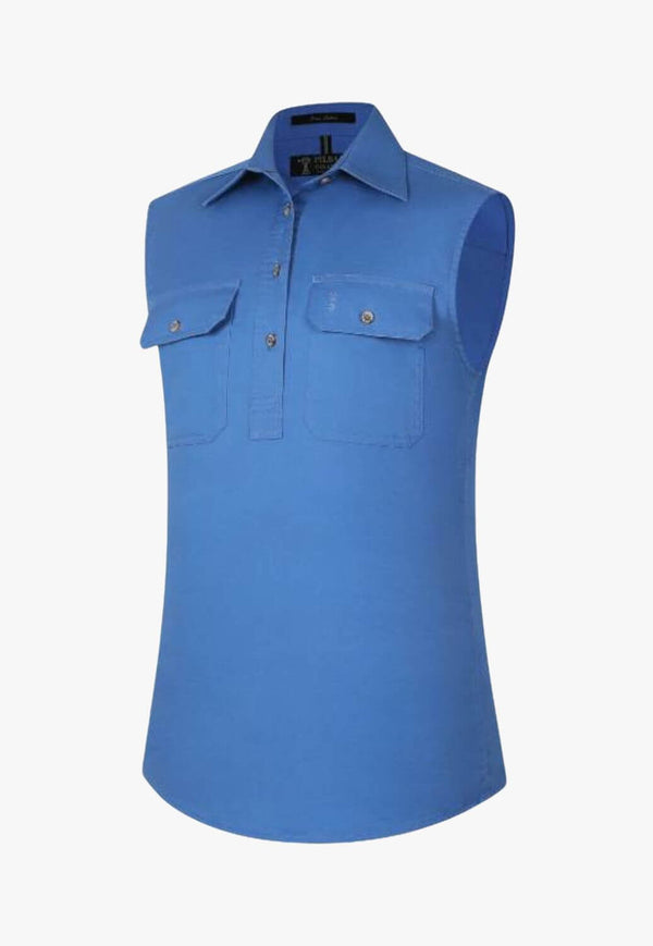 Pilbara Womens Closed Front Sleeveless Work Shirt RM900CF- W. Titley & Co